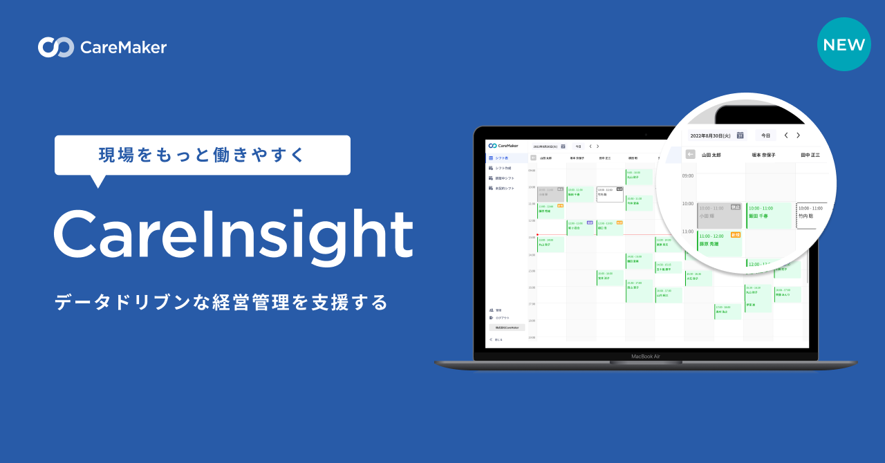 CareMaker、事業所の経営指標を自動集計・見える化する「CareInsight（ケアインサイト）」をリリース | 株式会社CareMakerのプレスリリース