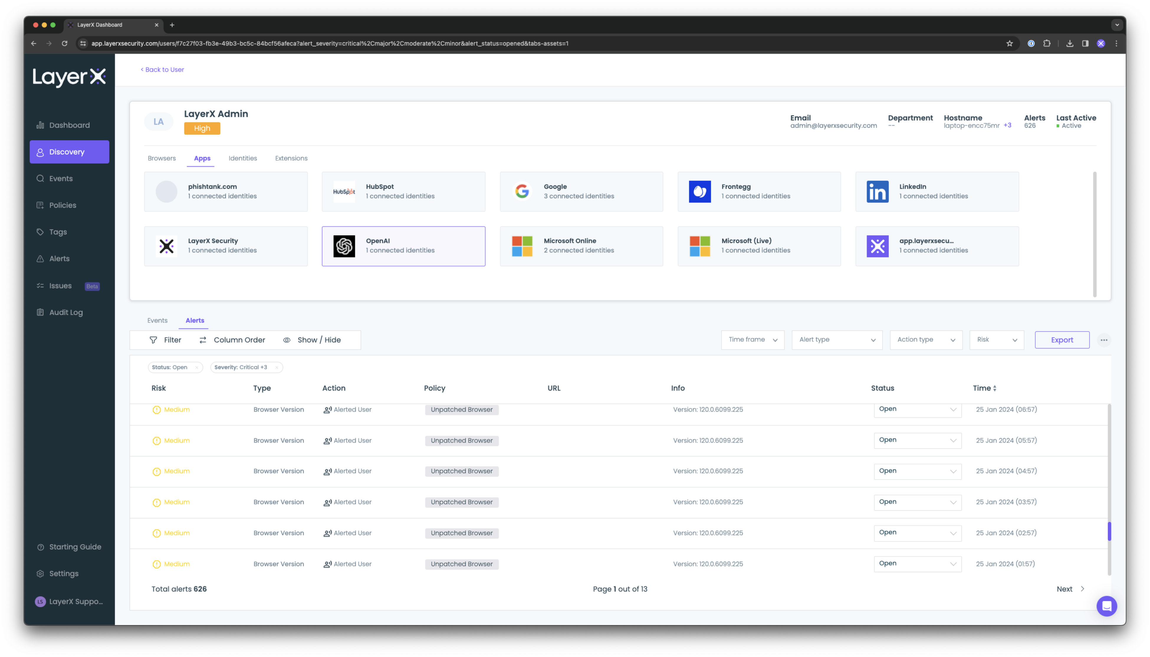 LayerXブラウザセキュリティでブラウザセキュリティを強化