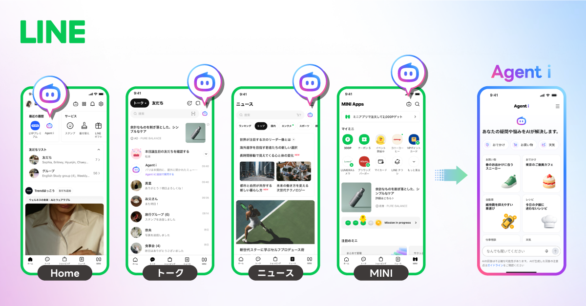 【LINEヤフー】AIエージェントの新ブランド「Agent i」を本日スタート | LINEヤフー株式会社のプレスリリース