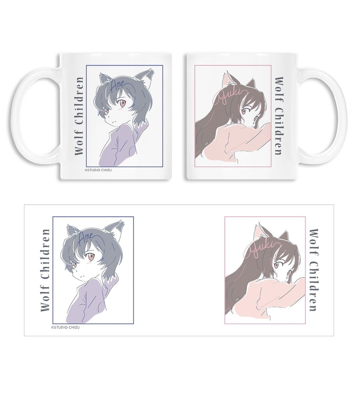 『おおかみこどもの雨と雪』の雨と雪 Lette Graph Tシャツ、パーカー、マグカップなどの受注を開始!!アニメ・漫画のオリジナルグッズを