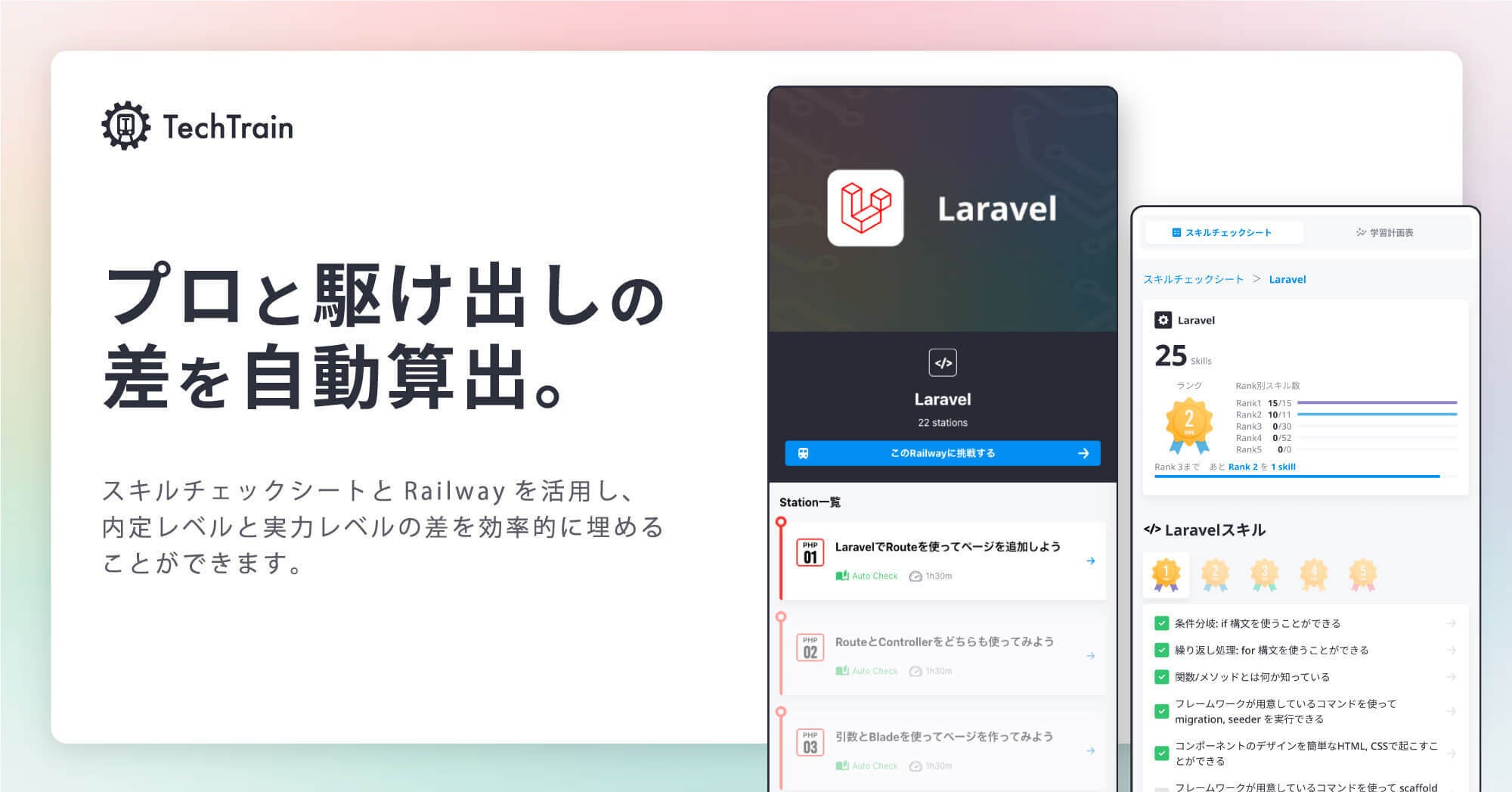TechTrain、企業の内定レベルと候補者の実力レベルの『乖離』を自動算出。新機能「スキルチェックシート」を公開。 | 株式会社TechBowlのプレスリリース