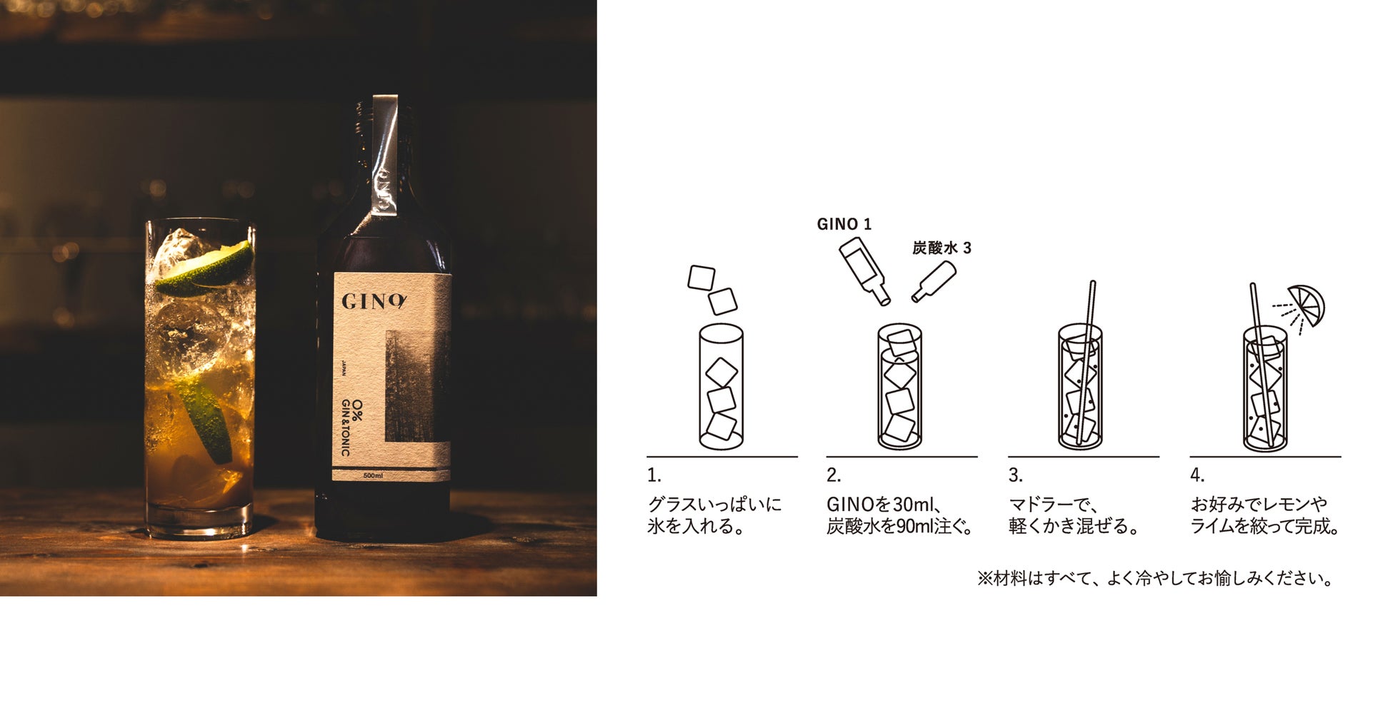 本格的なノンアルコールジントニックが手軽に飲める ジンを超えるノンアルジン「gino(ジノ)」新発売 グルメプレス