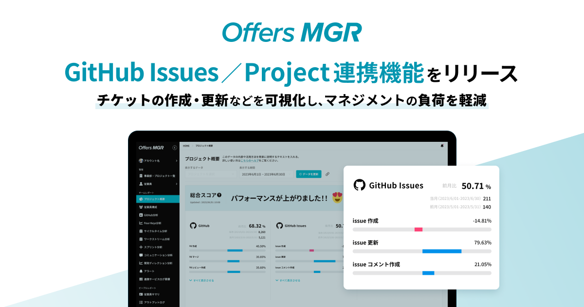 Offers MGR（オファーズマネージャー）GitHub Issues／Projectとのデータ連携を開始 | 株式会社overflowのプレスリリース