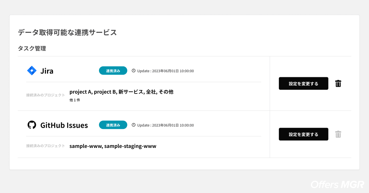 Offers MGR（オファーズマネージャー）GitHub Issues／Projectとのデータ連携を開始 | 株式会社overflowのプレスリリース
