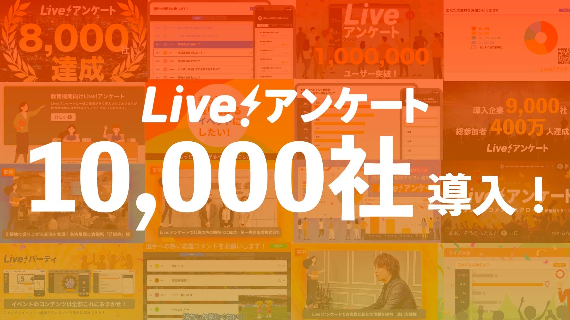 イベントを盛り上げるリアルタイムアンケート「Live!アンケート」が、ご利用社数10,000社を達成しました！ | bravesoft株式会社のプレスリリース