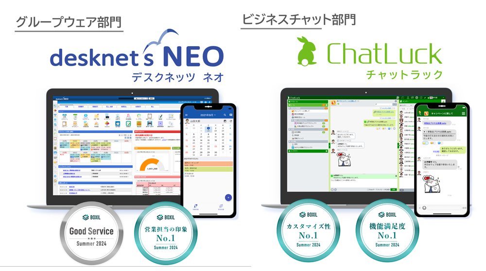 ネオジャパンが提供するグループウェア『desknet's NEO』・ビジネスチャット『ChatLuck』が「BOXIL SaaS AWARD 」にてそれぞれ受賞 | 株式会社ネオジャパンの ...