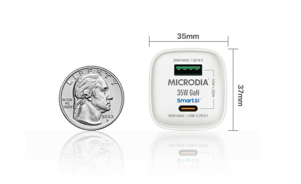 MICRODIA SmartCube Nano 35！35W PD GaNウォールチャージャーの優れた機能USB Power Delivery ...