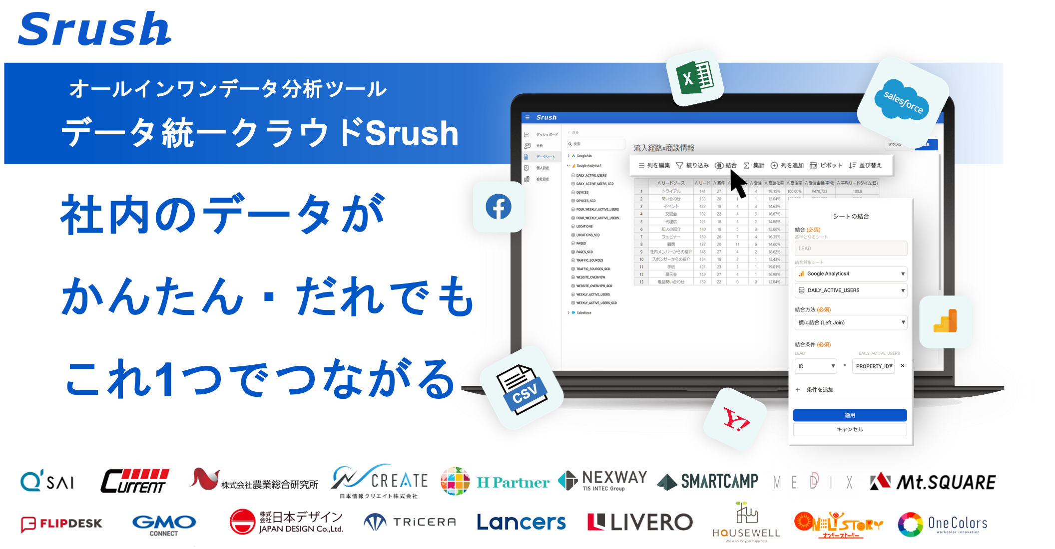 【事例公開】株式会社メディックスがデータ統一クラウド「Srush」を導入〜クライアントにフィットしたデータ連携・分析基盤の構築ソリューションを提供〜 | 株式会社Srushのプレスリリース