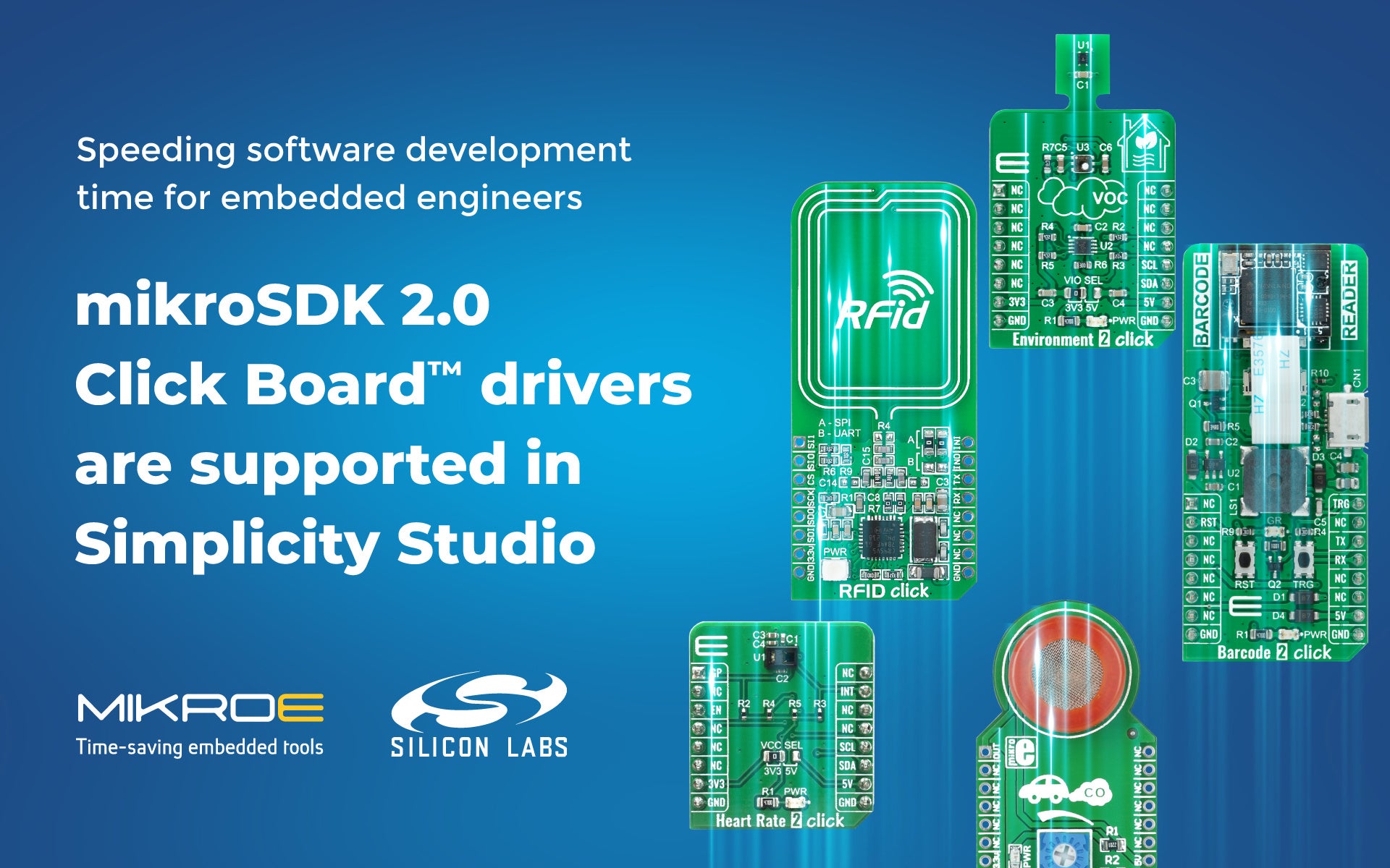 MIKROE、mikroSDK 2.0 Click boardsドライバーがSilicon LabsのSimplicity Studioのサポートに追加 | MikroElektronika ...