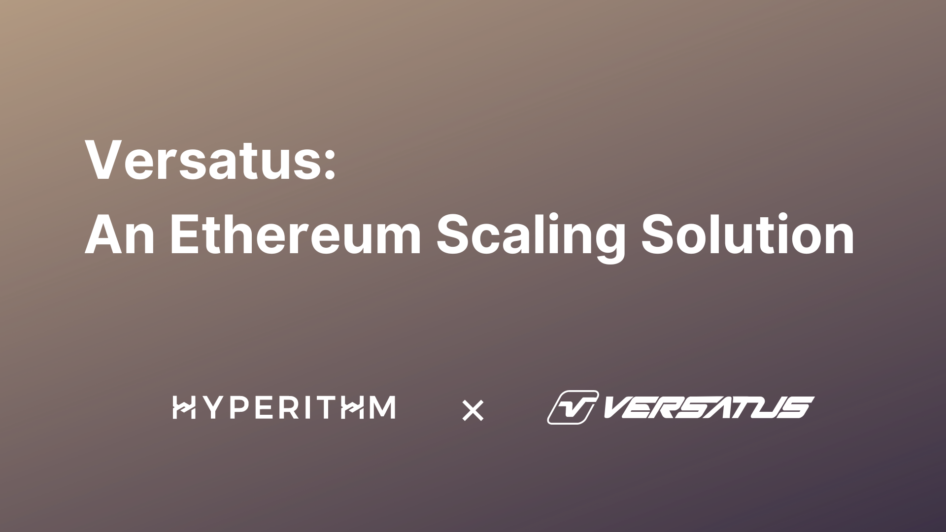 Hyperithm、イーサリアムスケーリングプラットフォームを提供する「Versatus Labs」に出資 | 株式会社HYPERITHMのプレスリリース