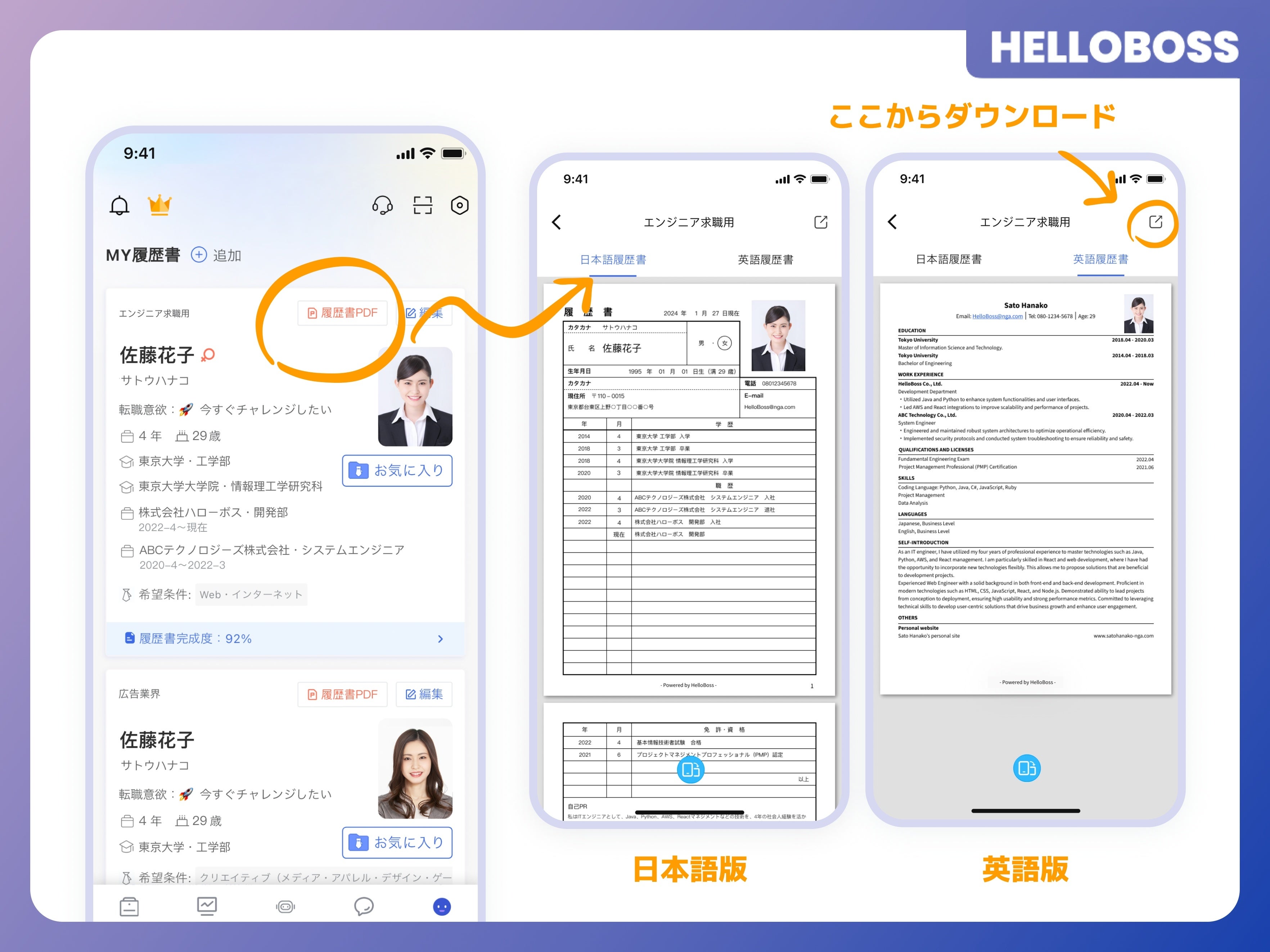 『HelloBoss』、ChatGPT技術を利用した英語履歴書生成機能をリリース | 株式会社NGAのプレスリリース