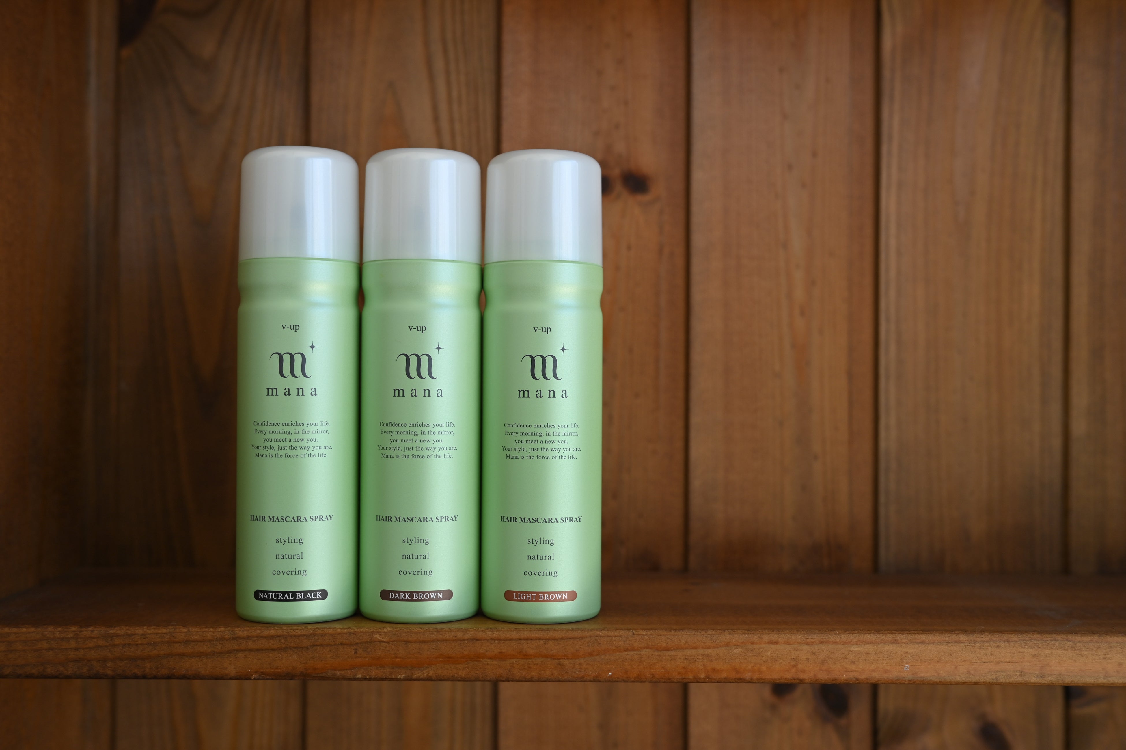 女性向けボリュームアップヘアスプレー「V-up mana ヘアマスカラ