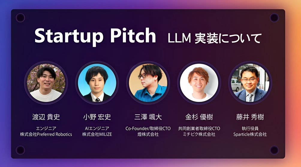 Sparticle社、マイクロソフトイベント『Microsoft AI for Startups Day』で、1月22日に独自LLMを発売開始を発表！ | Sparticle株式会社のプレスリリース