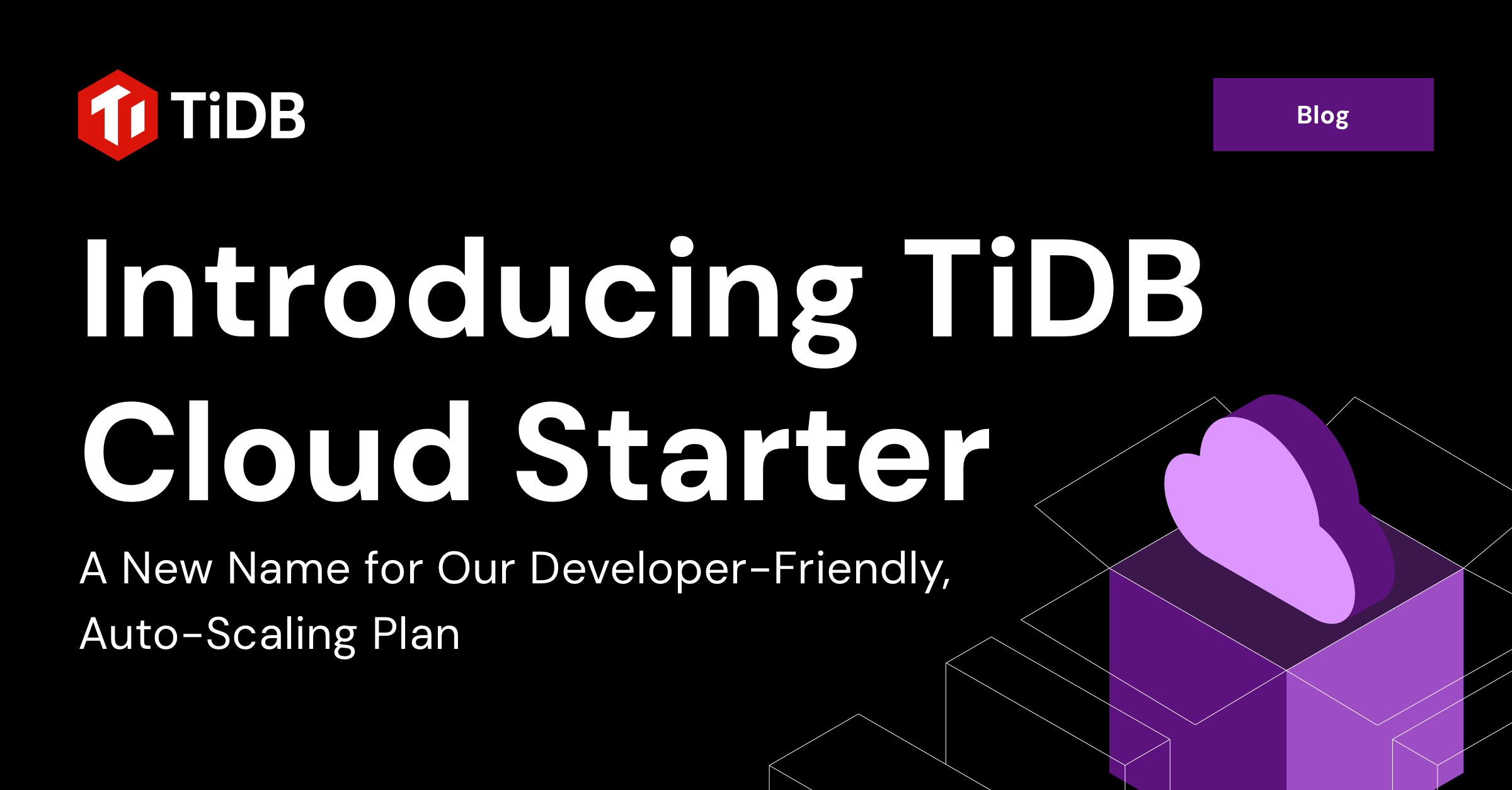 PingCAP、TiDB Cloudのエントリープランの名称を「Serverless」から「Starter」に変更 | PingCAP株式会社のプレスリリース