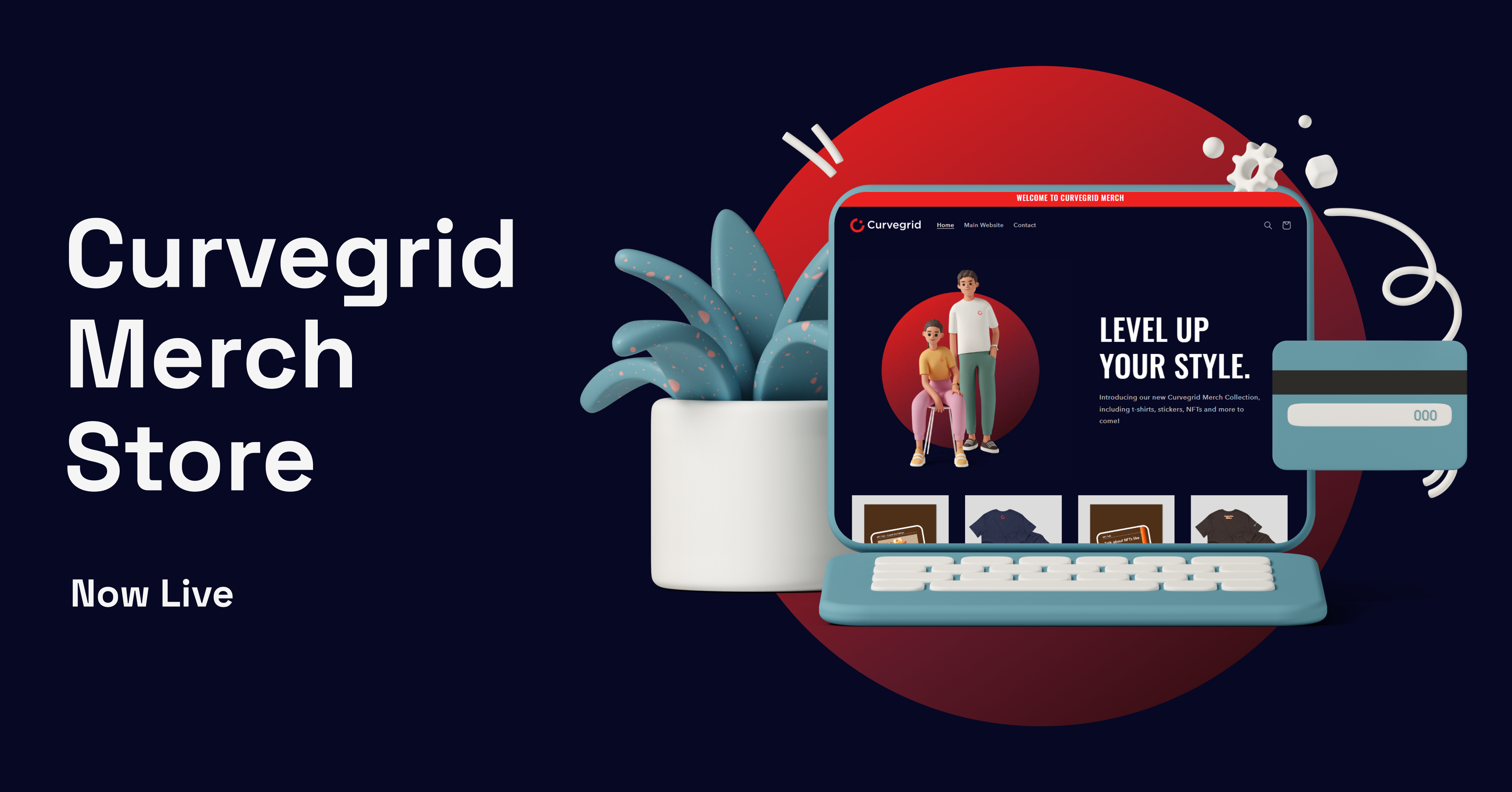 Curvegridが公式オンラインショップ「CURVEGRID MERCH」をオープン、5周年記念の限定グッズやNFTを販売 | Curvegrid株式会社のプレスリリース